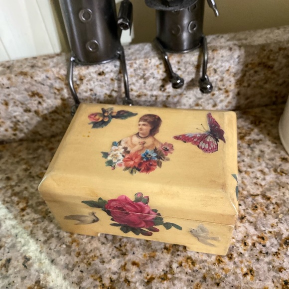 Vintage | Other | Vintage Wood Painted Music Box | Poshmark